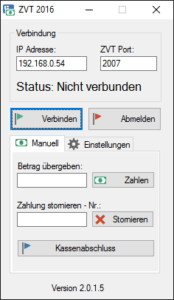 ZVT-Schnittstelle - AFS-Software